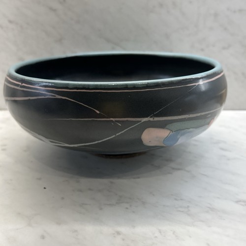 Mark Chamberlain Studio Art Pottery Footed 8.25” Bowl Cosmic Matte ...