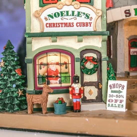 LEMAX Christmas Village Lighted Building 'Tis the Season Shops ...