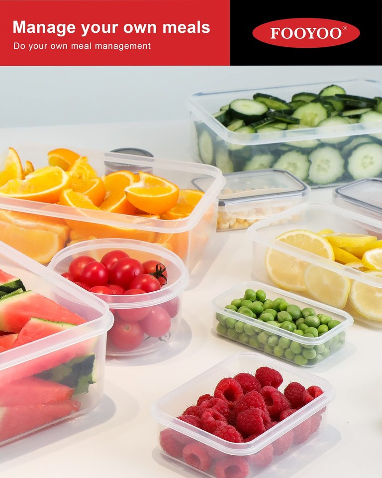 56 Pcs Large Food Storage Containers Set with Lids, Airtight Plastic ...