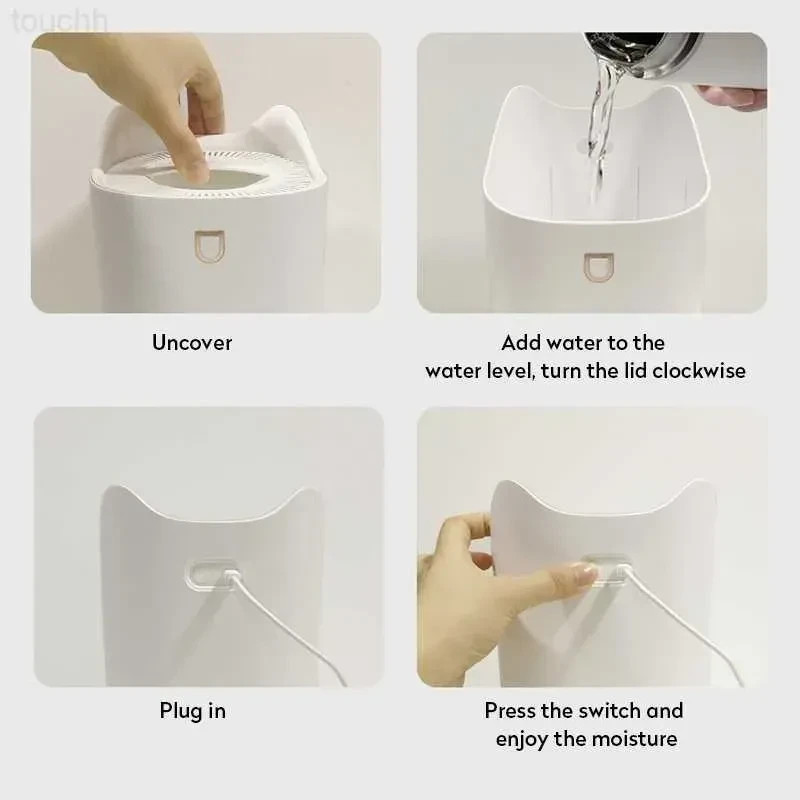 2000ML USB Humidifier Dual Mist Diffuser Xmas Gift Home Office Air ...