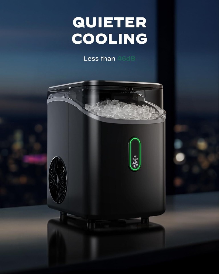 Silonn Nugget Ice Maker Countertop, Pebble Ice Maker with Soft Chewable ...