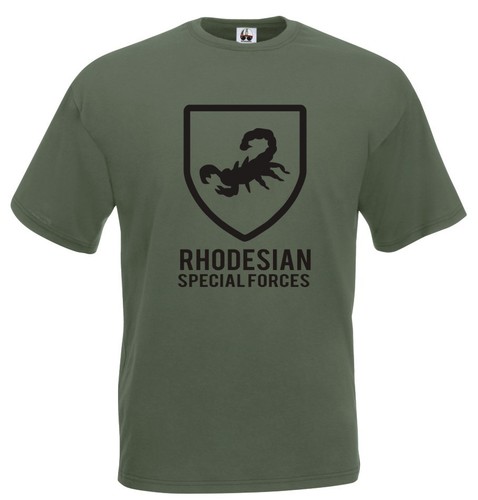 T-Shirt Military J601 Rhodesian Special Forces Army Pamwe Chete Selous ...