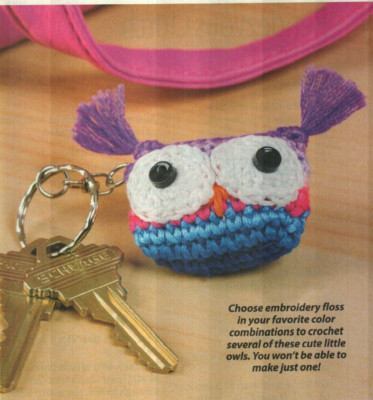 HOOTY OWL KEY CHAIN CROCHET PATTERN INSTRUCTIONS | eBay