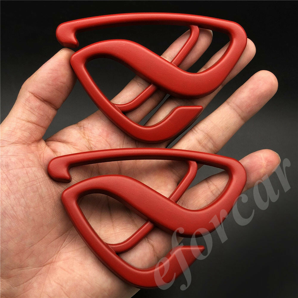 2x Big Metal Red Rotary Engine Emblem Trunk Side JDM Badge Decal ...
