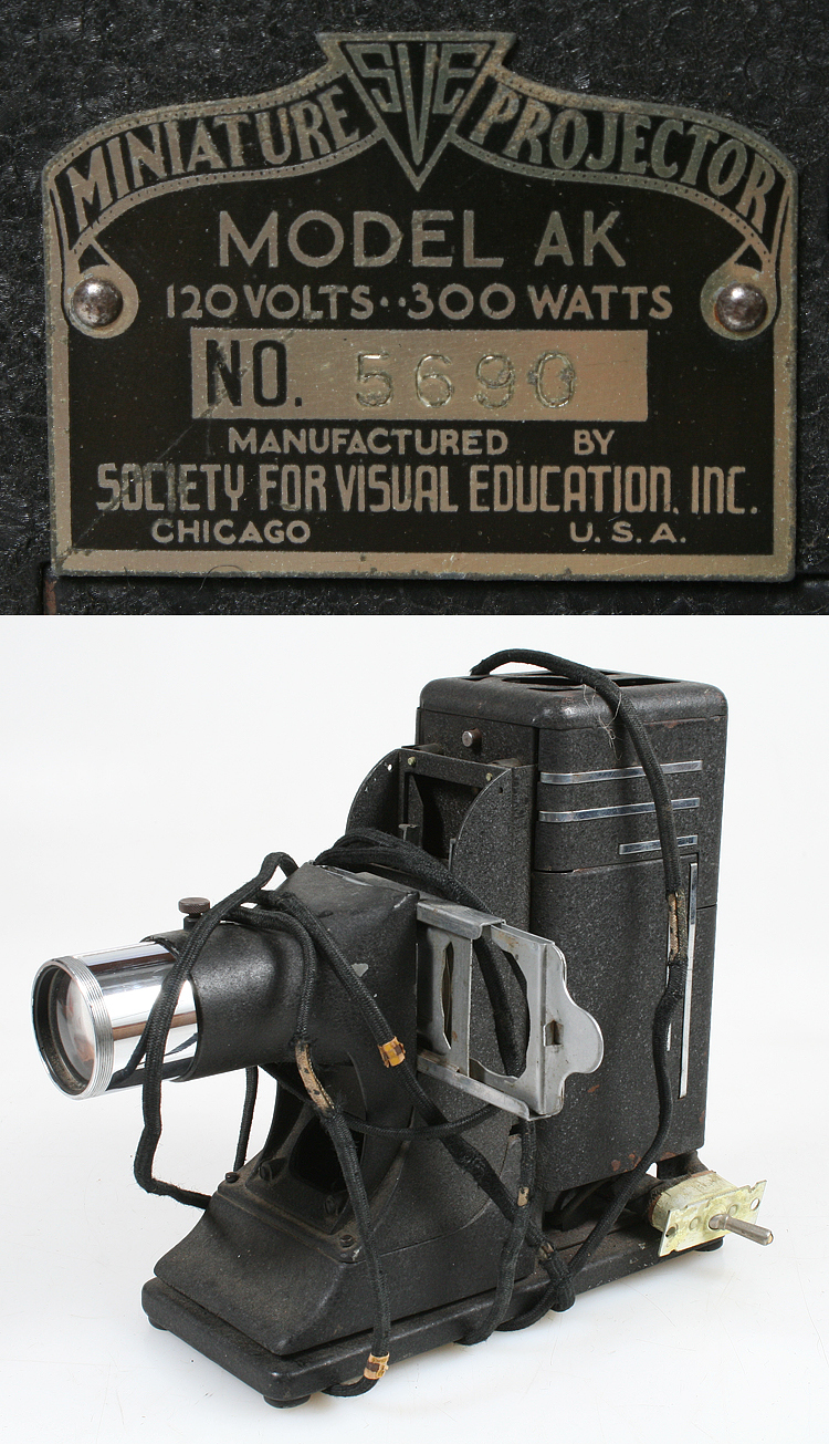 ART DECO 35MM SVE MODEL AK MINIATURE SLIDE PROJECTOR STEAMPUNK WORKING ...