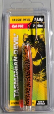 Wingston Lures Tasmanian Devil 13g Casting Trolling Trout Lure BROWN ...