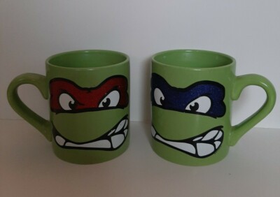 Teenage Mutant Ninja Turtles Coffee Mug Set Of Two Red Raphael, Blue ...