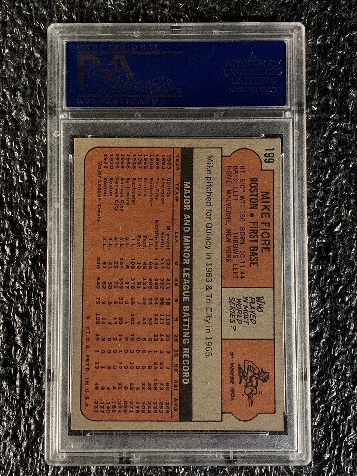 1972 Topps Baseball #199 Mike Fiore PSA 8 | eBay