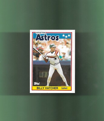 1988 Topps UK MINI Card # 30 BILLY HATCHER HOUSTON ASTROS SHARP! | eBay