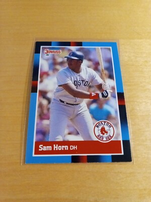 1988 DONRUSS #498 SAM HORN Boston Red Sox ROOKIE Baseball Card, DH ...