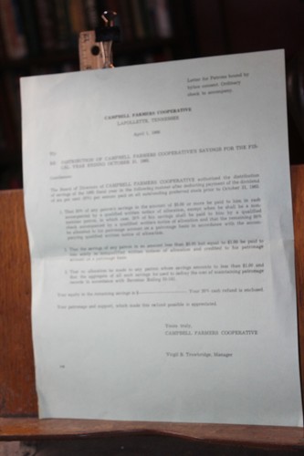 Vintage LaFollette Tennessee 1966 Campbell Farmers Cooperative Co-Op ...
