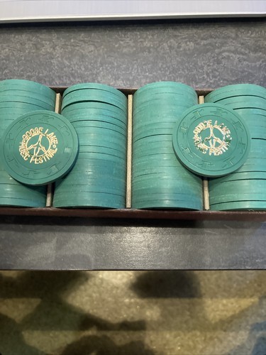 GOOSE LAKE 1970 MUSIC FESTIVAL CONCERT TICKET TOKEN POKER CHIP STOOGES ...