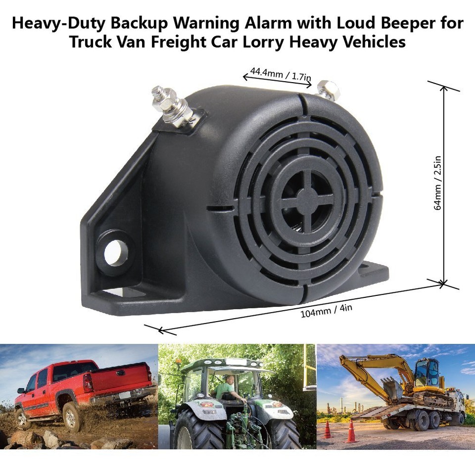 12V DC Back-up Warning Alarm 105DB Reverse Beeper Horn For Car Pickup ...