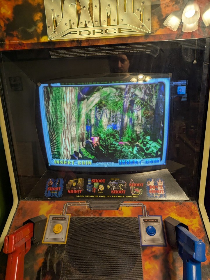 Maximum Force Full Size Arcade Gun Shooting Video Game Machine WORKS ...