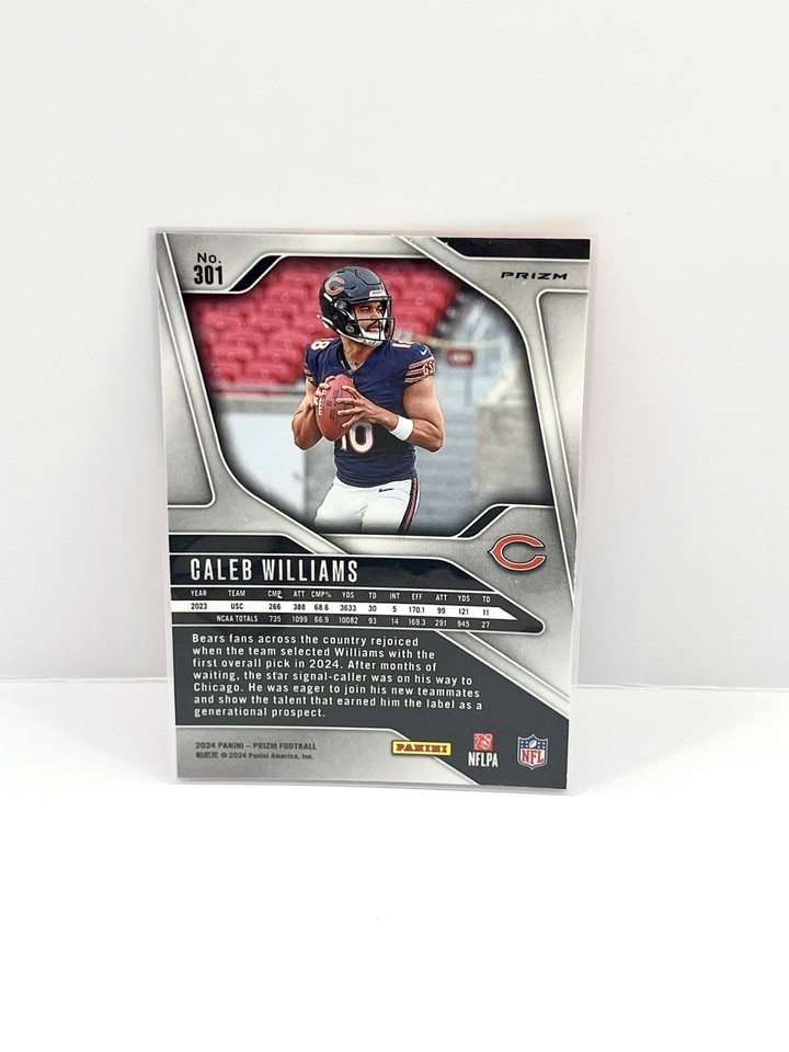 2024 PANINI PRIZM CALEB WILLIAMS ROOKIE #301 ORANGE DISCO RC CHICAGO ...
