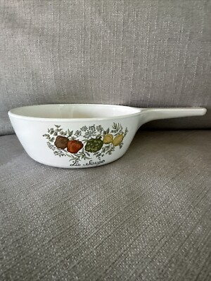 Corning Ware Vintage Small Sauce Pot La Sauge Herbs And Vegetables Pattern 6” | eBay