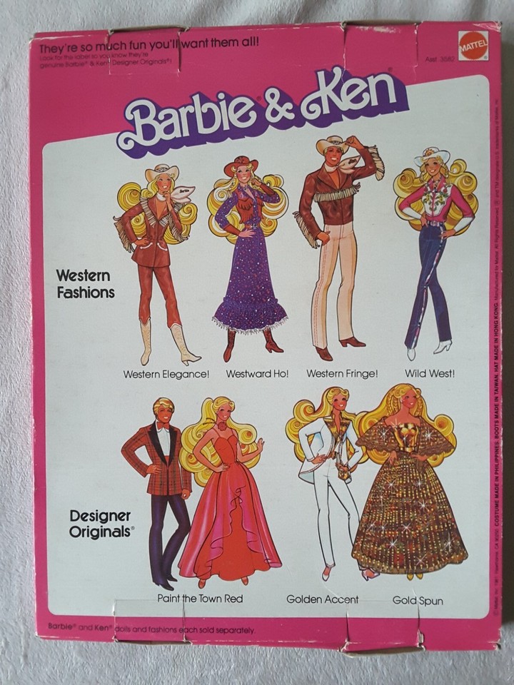1980'S BARBIE & KEN WESTERN SET & BARBIE FANTASY FASHIONS SET, MIB | eBay