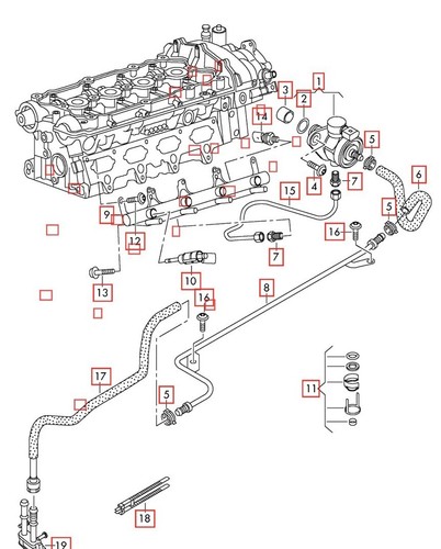 VW GTI CC EOS AUDI A3 A4 2.0T TSI TFSI CBFA CCTA Engine Fuel Injectors ...