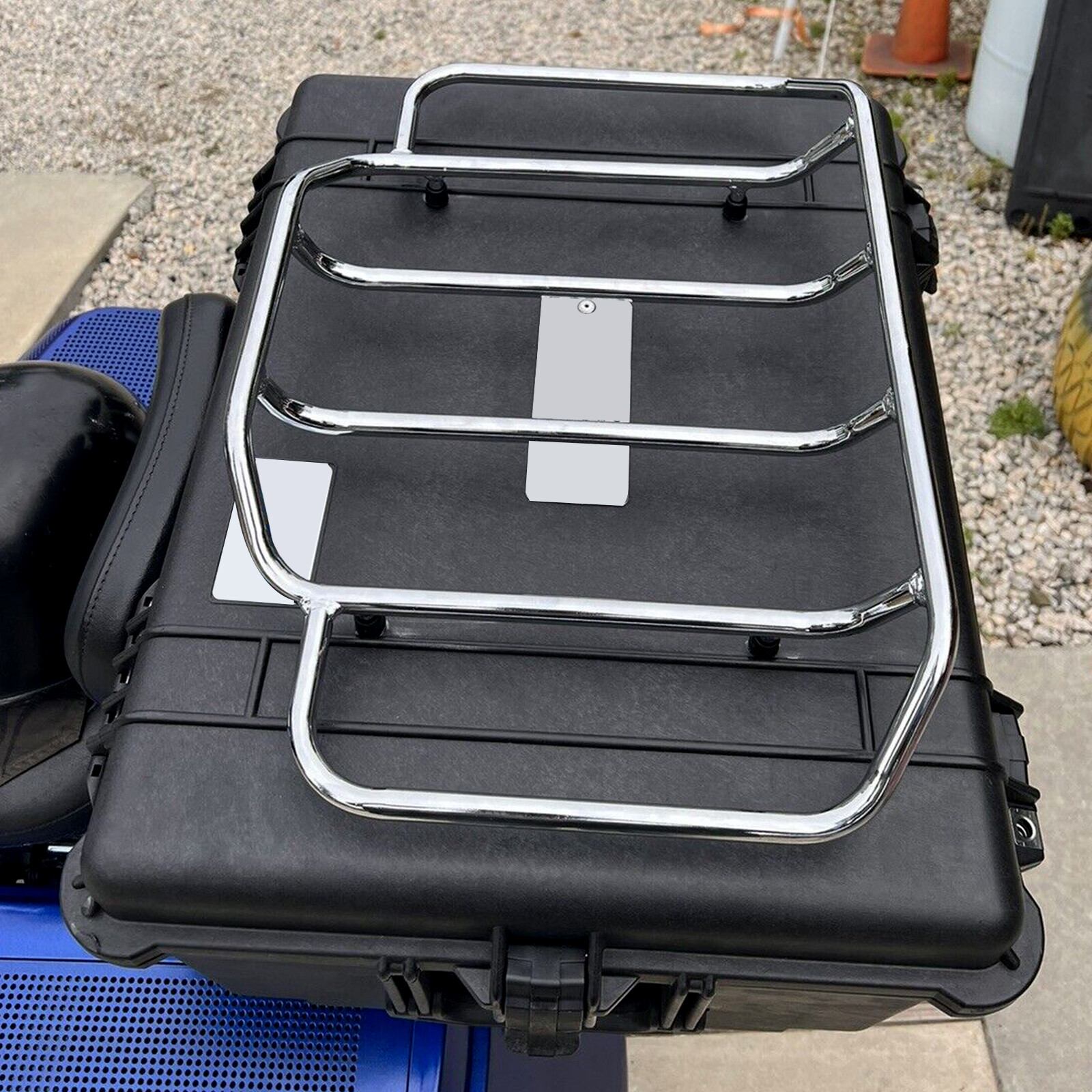 Chrome Tour Luggage Top Rack For Harley luggage trunk Road King Street ...