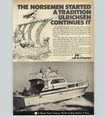 1970 PAPER AD Ulrichsen 33' 37' Convertible sedan Sport Cruiser | eBay