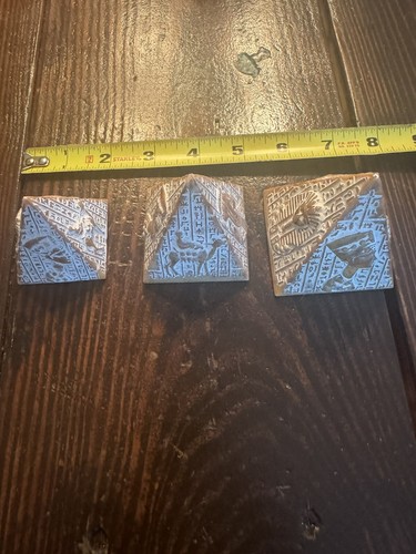 Set Of Three Ceramic 🇪🇬 Egyptian Pyramids-Very Nice, No Chips Or Damage ...