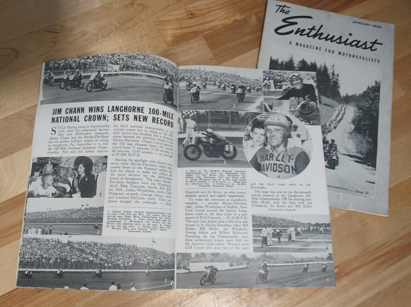Lot of 2 The Enthusiast Motorcyclist Magazines Nov 1949/Jan 1950 Harley ...