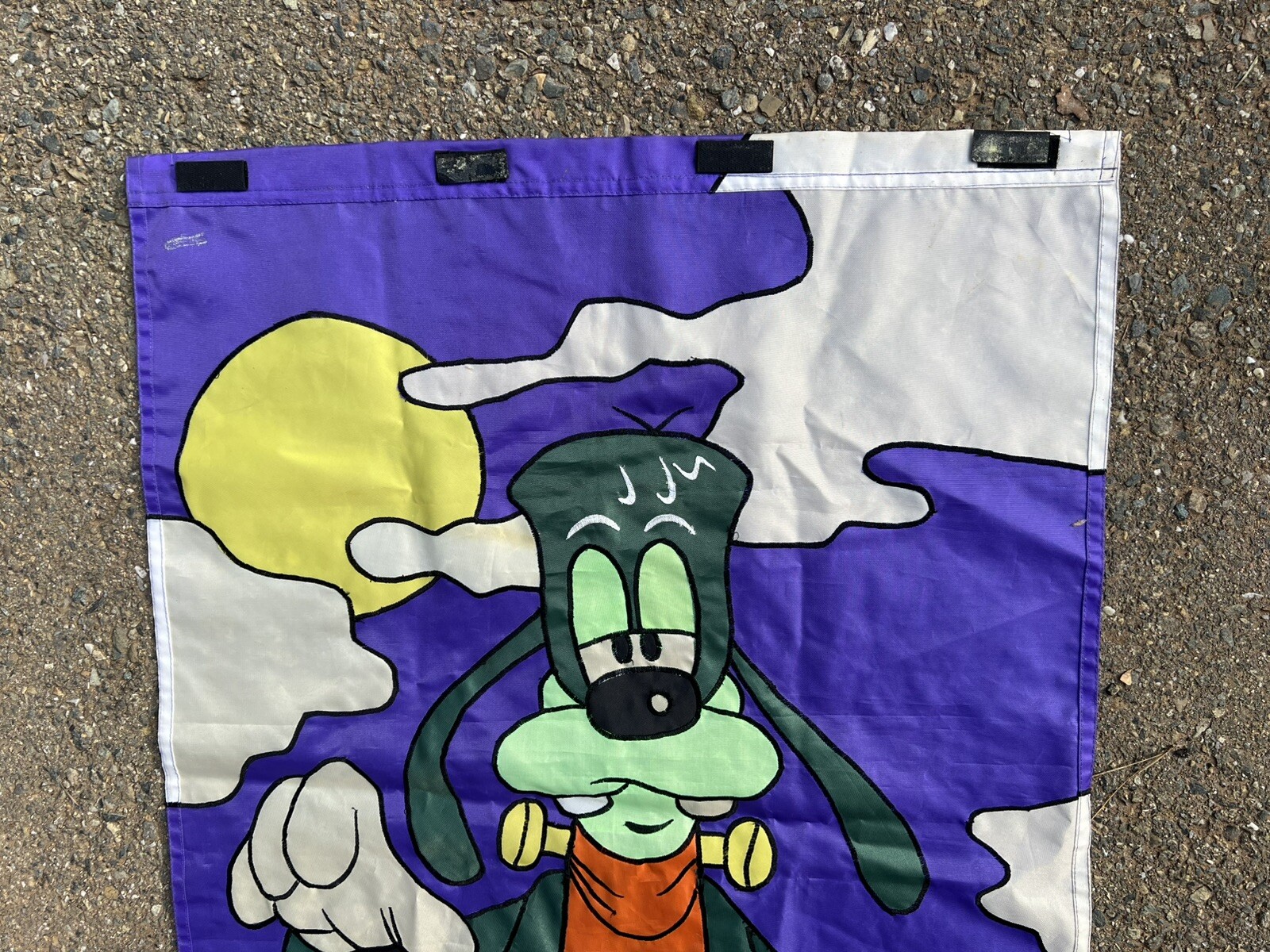 HTF Vintage Disney Goofy Frankenstein Halloween Garden Banner Flag ...