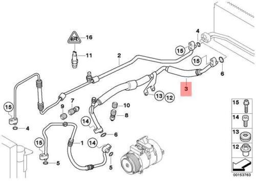 BMW E65 E66 Limousine Kühlmittelleitung Saugrohr 9140728 64539140728 ...