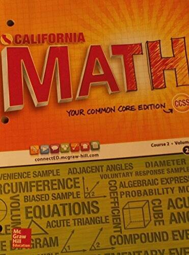 CALIFORNIA MATH Your Common Core Edition Course 2/Volume 2 - Paperback ...