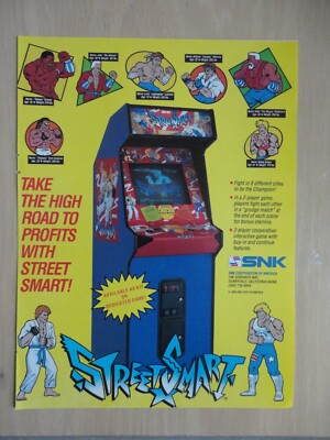 Street Smart Arcade Machine Flyer Original Magazine Pull Out Ad | eBay
