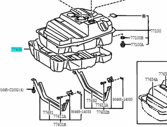 Toyota Genuine 7760660120 Protector Sub-assy Fuel Tank No.1 77606-60120 ...