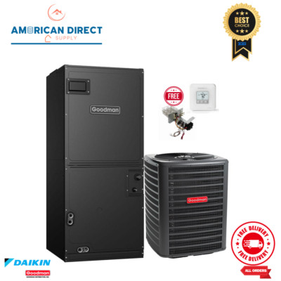 3.5 Ton Goodman Heat Pump Ac Split System 14.3 SEER2 + Free Heat Kit ...