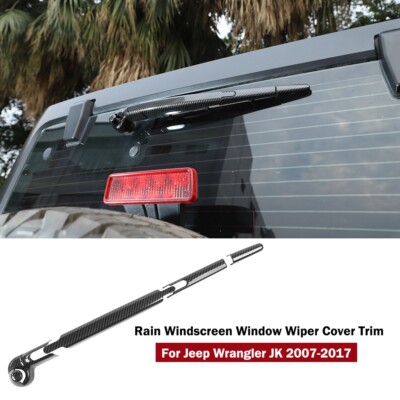 Rear Rain Windscreen Window Wiper Cover Trim for Jeep Wrangler JK ...