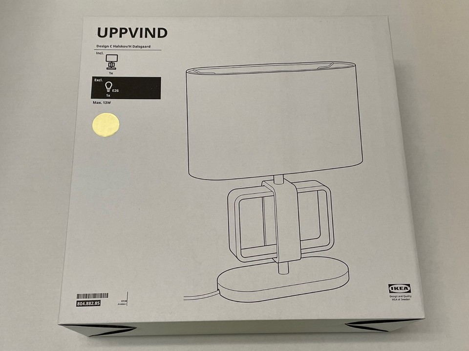 Ikea UPPVIND Table lamp, brass plated/white 19 " - NEW | eBay