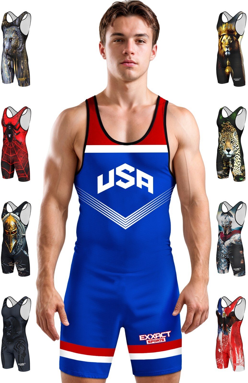 Exxact Sports Sublimated Wrestling Singlet for MMA, Wrestling Singlet ...