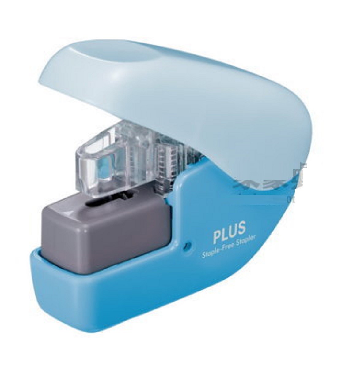 Plus PAPER CLINCH Compact STAPLE-LESS Stapler 4 Sheets Office School ...