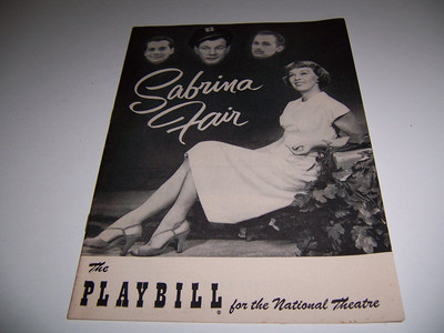 1953 NATIONAL THEATRE PLAYBILL - SABRINA FAIR - MARGARET SULLIVAN ...