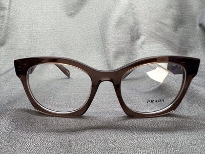 Prada Eyeglasses PR A05V Brown Transparent 52[]14 170 | eBay