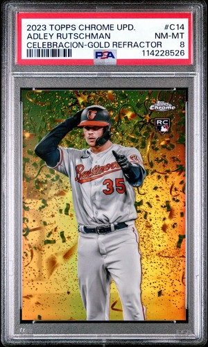 2023 Topps Chrome Update #C14 Adley Rutschman Celebracion-Gold ...
