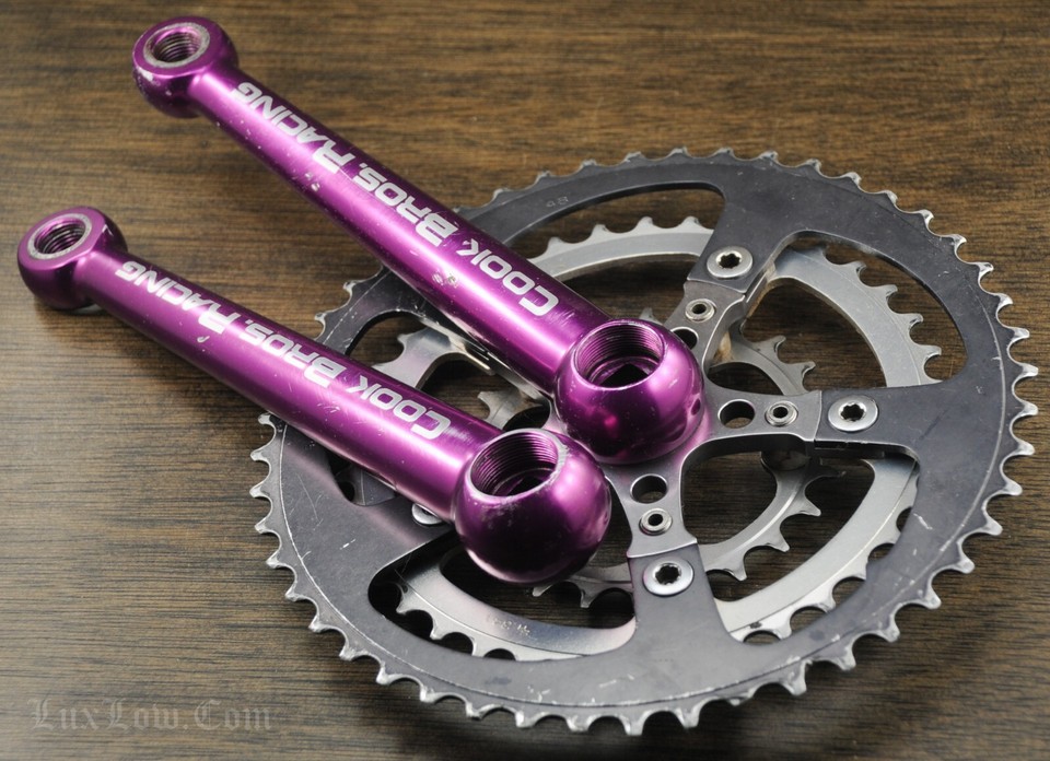 Vintage Cook Bros. Racing Mountain Bike CRANKS 175mm Purple MTB Cruiser ...