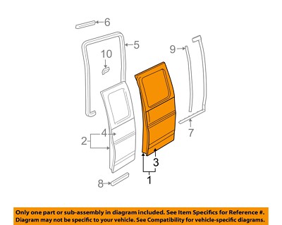 GM OEM 96-24 Express 1500 Side Loading Door Door Components-Door Shell ...