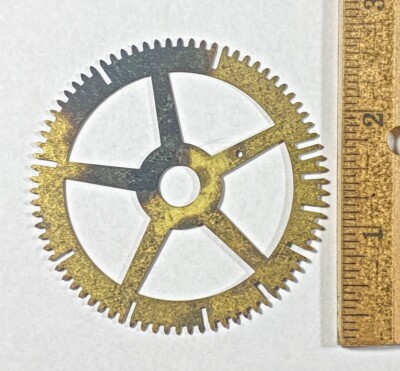 Antique Clock Movement Count Wheel (65.55mm Dia, 9.26mm Inner Dia ...
