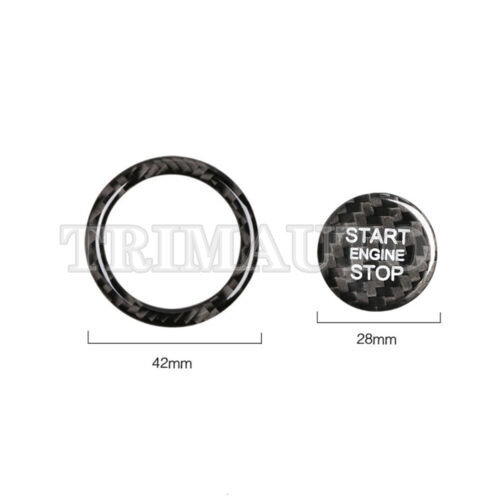 For Audi A4 A5 A7 Q3 Q5 Q7 Carbon Fiber Engine Start Stop Button Cover ...