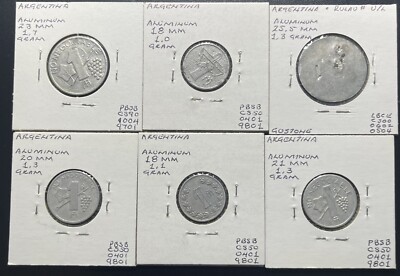 Argentina Aluminum Tokens: Lot of 6 #2 | eBay