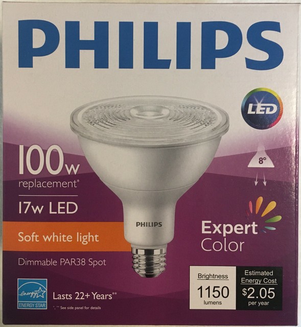 Philips 100w Replacement 17w LED Dimmable Par28 Spot Soft White Light ...