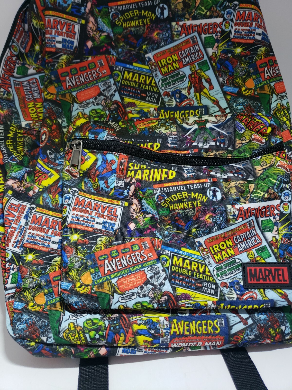 Marvel Comics Backpack 18” Classic AVENGERS Comic Book Nylon School Bag ...