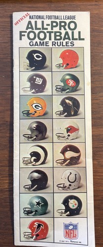1967 Ideal NFL All-Pro Football Game Rules Manual Booklet | eBay