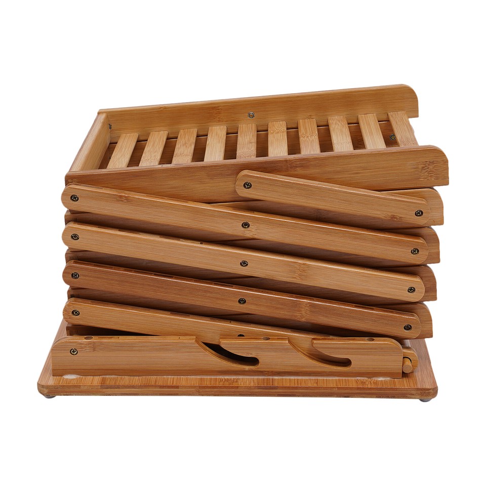 Foldable wood Book Rack Display Holder Stand, Magazine Brochure Rack ...