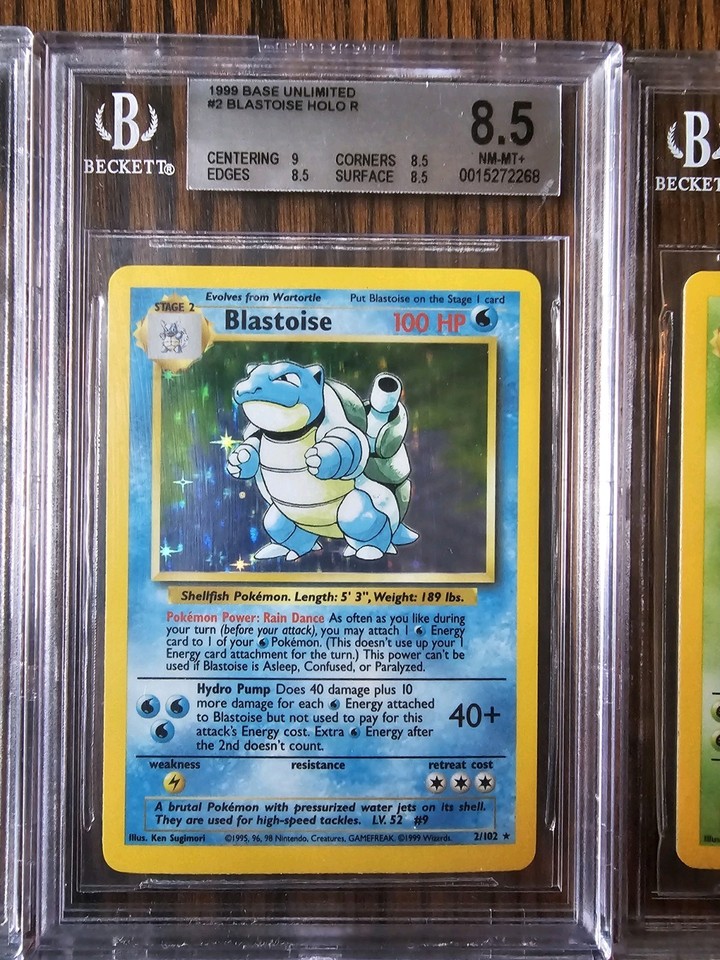 BIG 3 Base Set & Base Set 2 Charizard/Blastoise/Venusau Pokemon ALL BGS ...