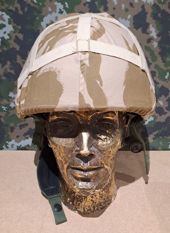 British Army Military MK6A Ballistic Kev Lar Combat Helmet & Desert DPM ...
